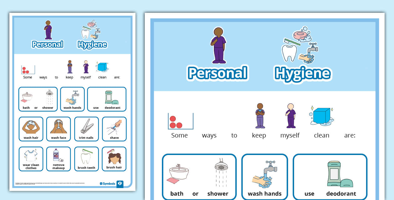 Twinkl Symbols: Older Learners: Personal Hygiene Poster