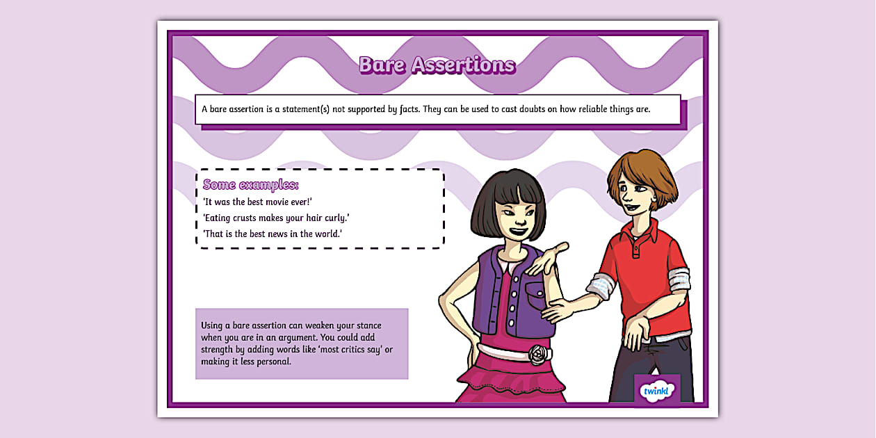 Bare Assertions A4 Display Poster (teacher made) - Twinkl