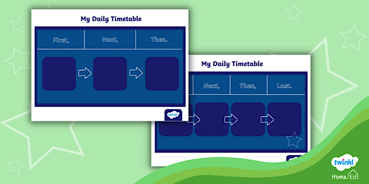 Visual Schedule Template for Home Education (teacher made)