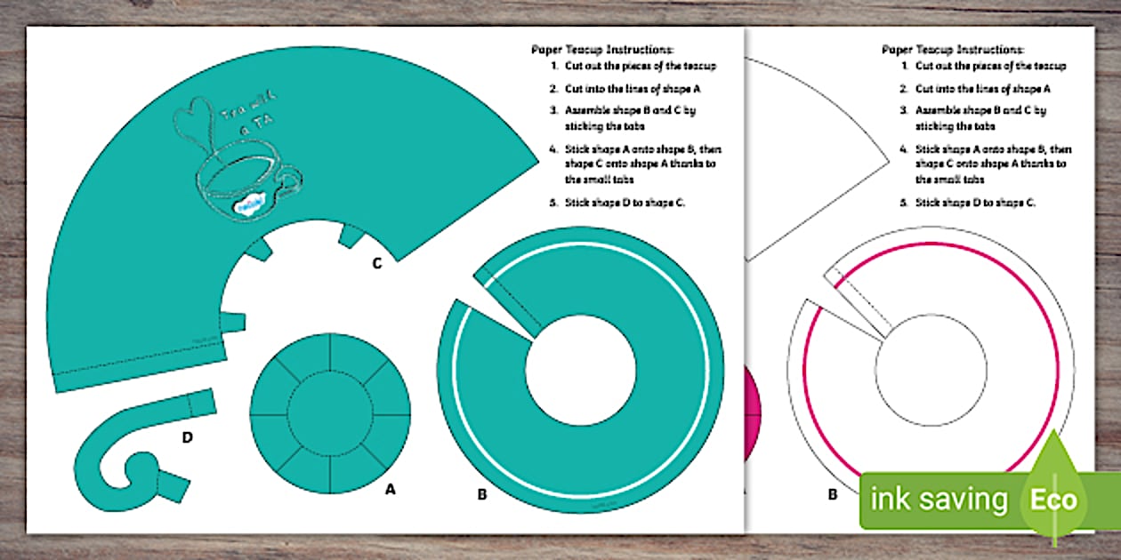 Tea With a TA Paper Teacup Craft Activity | Twinkl Party
