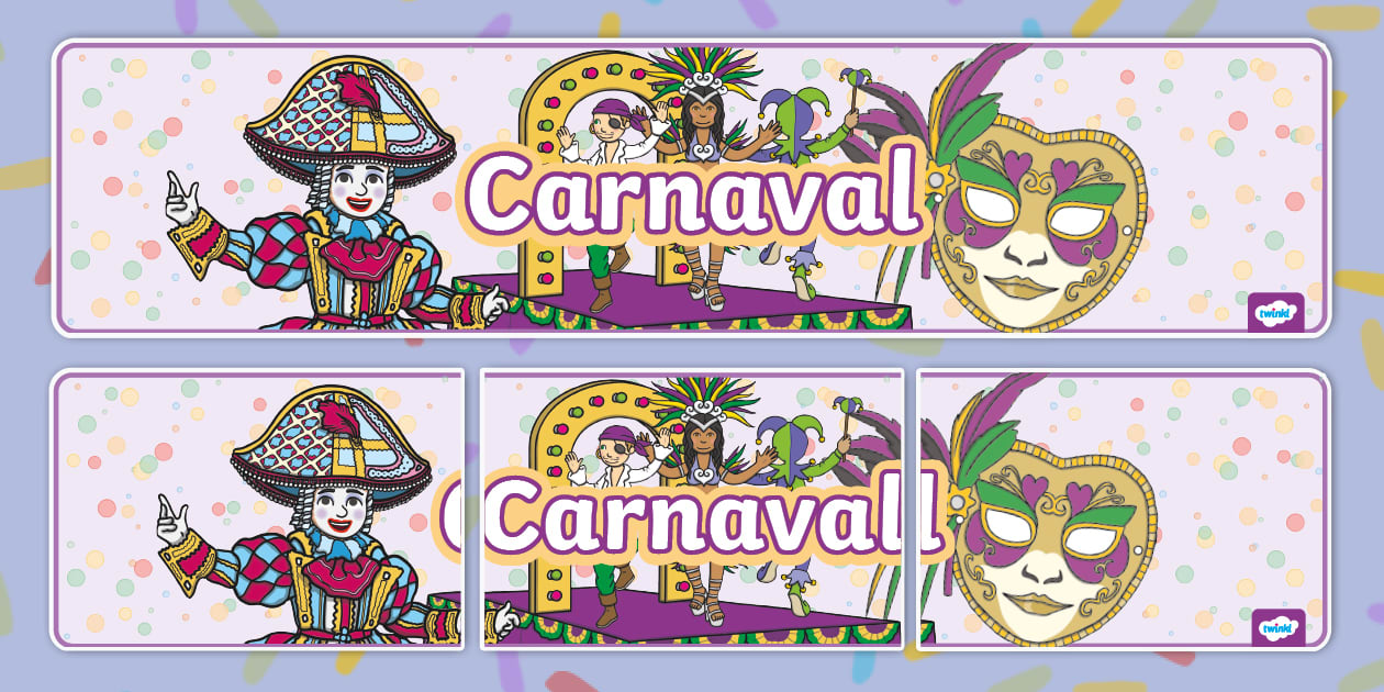 Banderole d'affichage : Carnaval (l'enseignant a fait)
