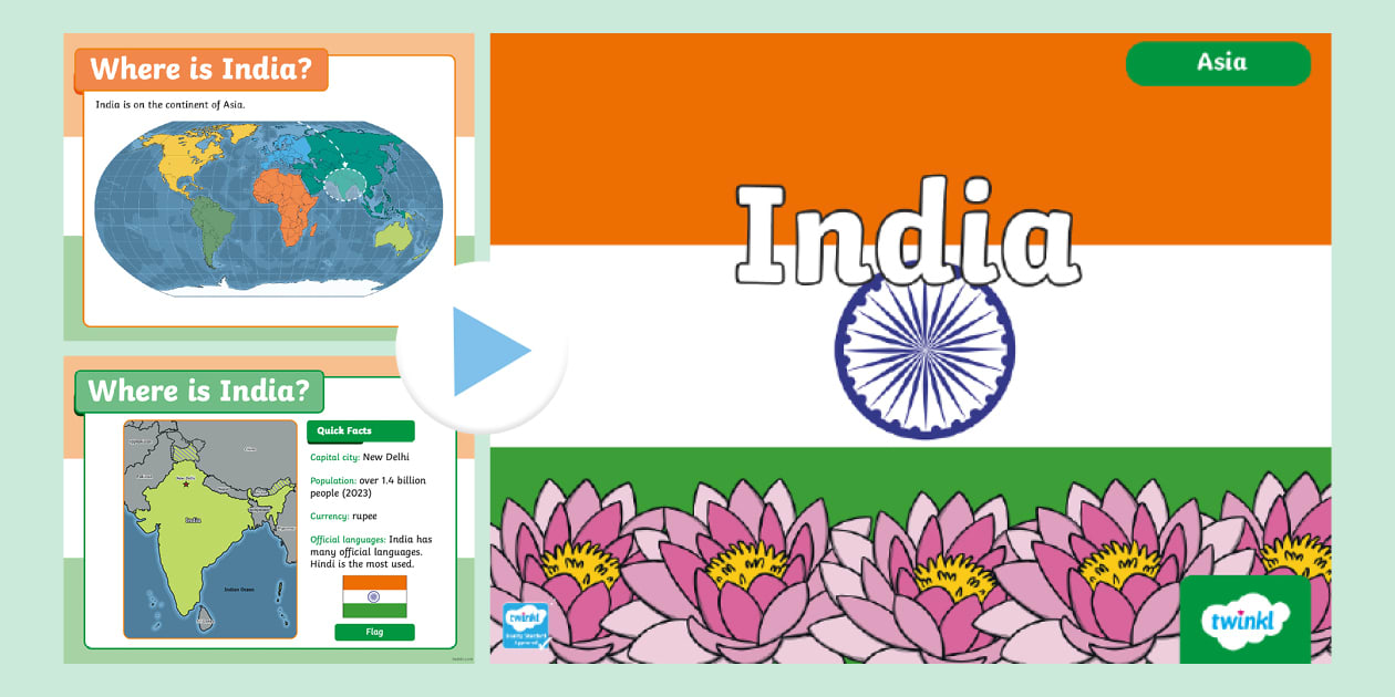 KS1 India PowerPoint - Geography - Asia (teacher made)