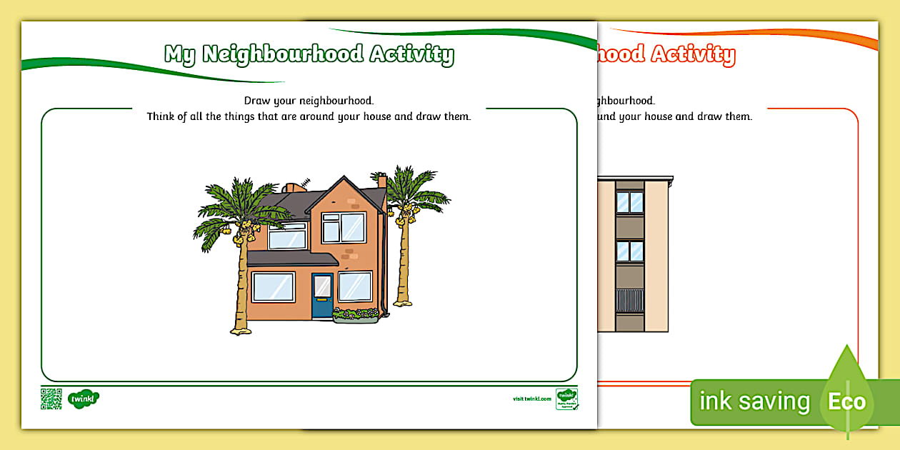 My Neighbourhood in Qatar Activity Sheet (teacher made)
