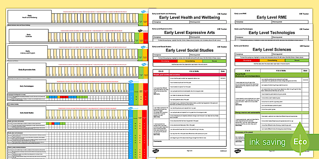 CfE Early Tracking and Assessment Bumper Planning Pack