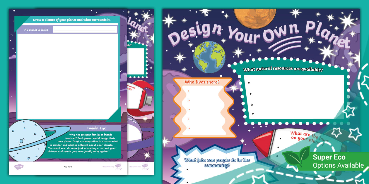 Design Your Own Planet Activity (teacher made) - Twinkl
