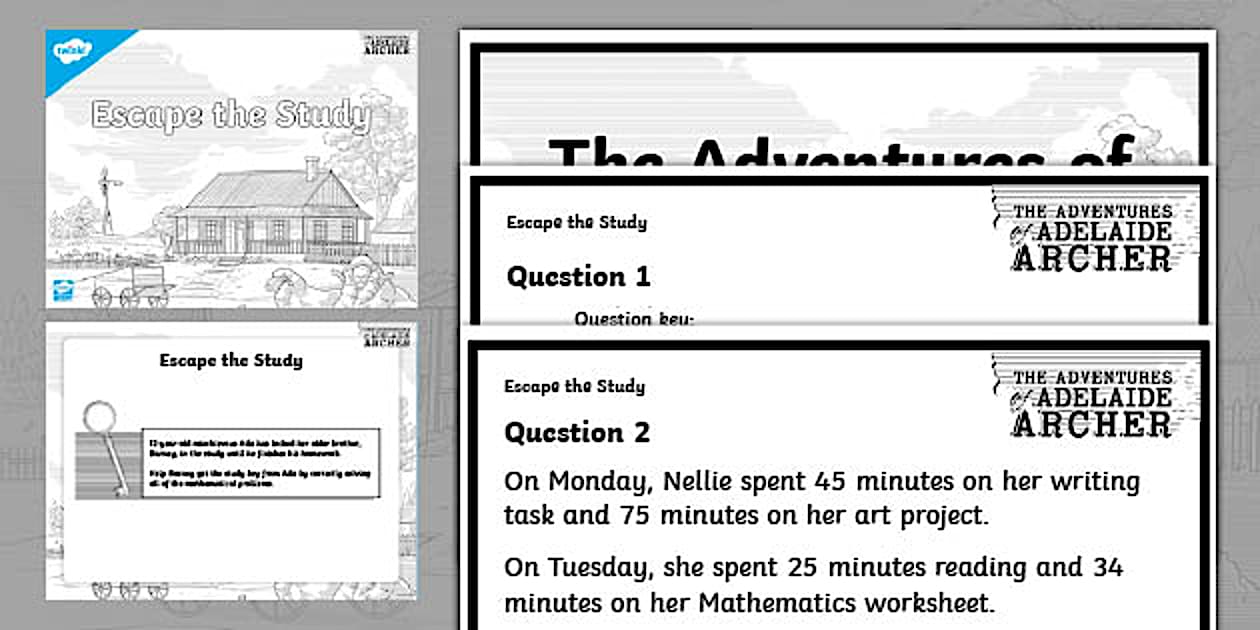 The Adventures of Adelaide Archer Escape the Study Game