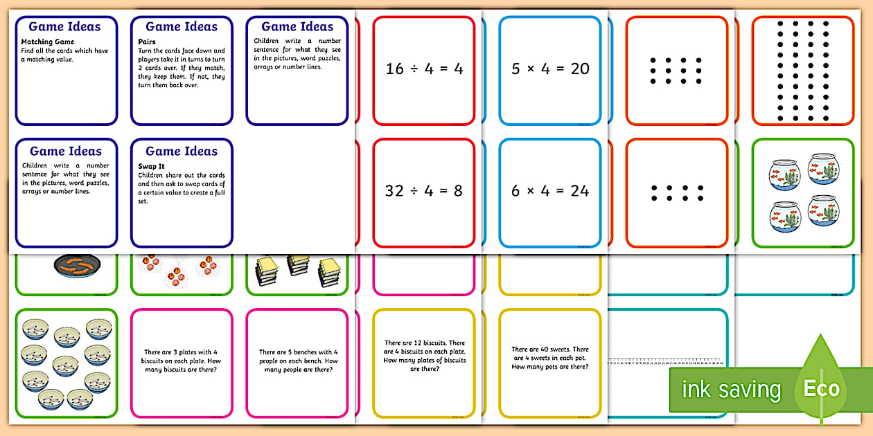 Editable Times and Divide Card Games x4 - Twinkl