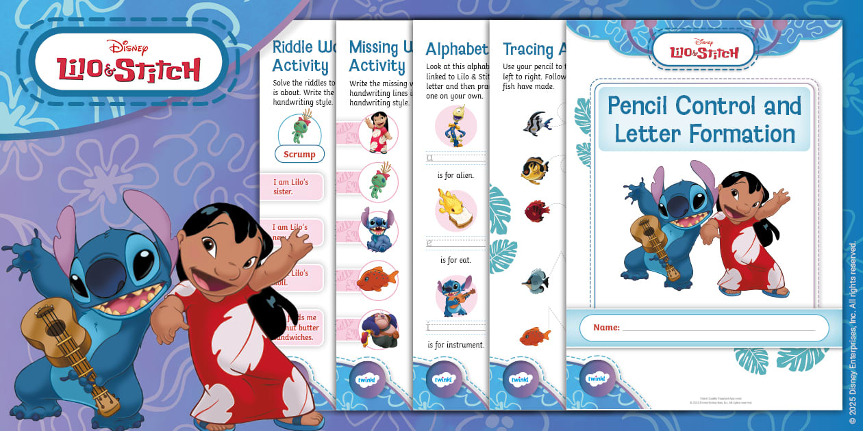 Lilo & Stitch Handwriting Pack - Disney | Teacher-Made