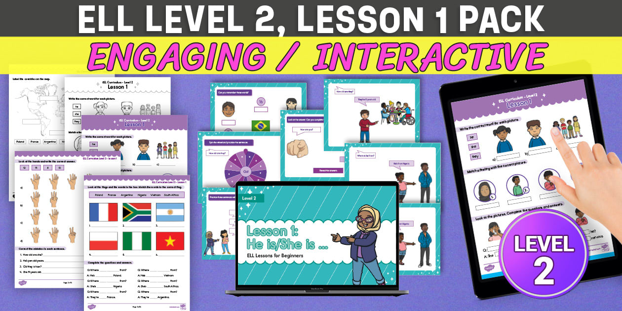 ELL Curriculum: Level 2, Lesson 1 Lesson Pack (teacher made)