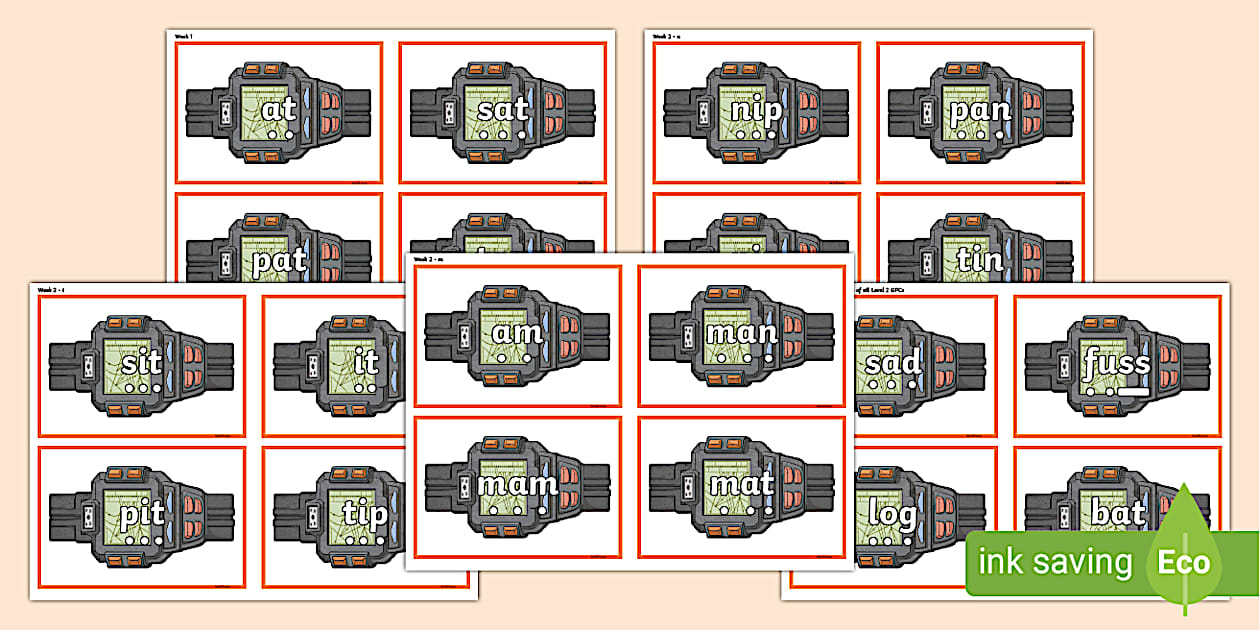 KS2 Level 2 Decoders Decodable Word Cards - Twinkl
