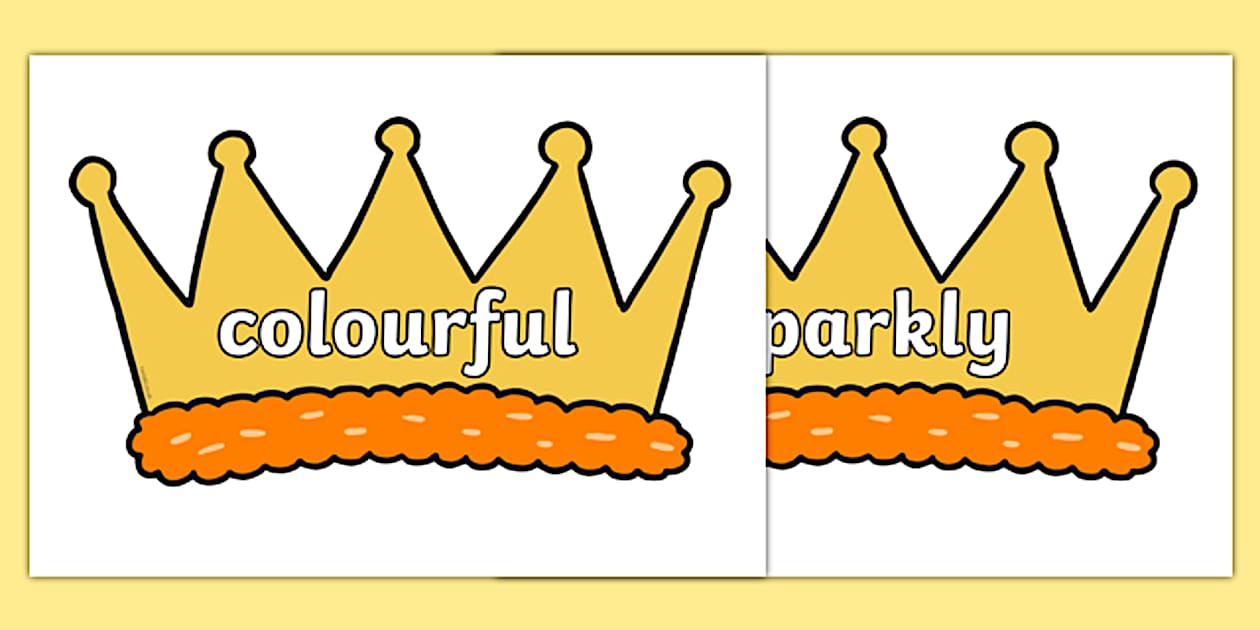 Wow Words on Crowns (teacher made) - Twinkl