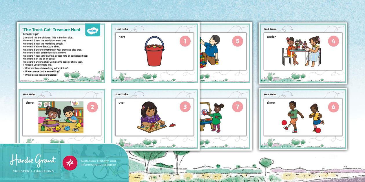 FREE! - 'The Truck Cat' Treasure Hunt (teacher made)