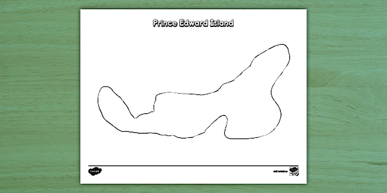 Prince Edward Island Map | Outline Colouring Sheet - Twinkl