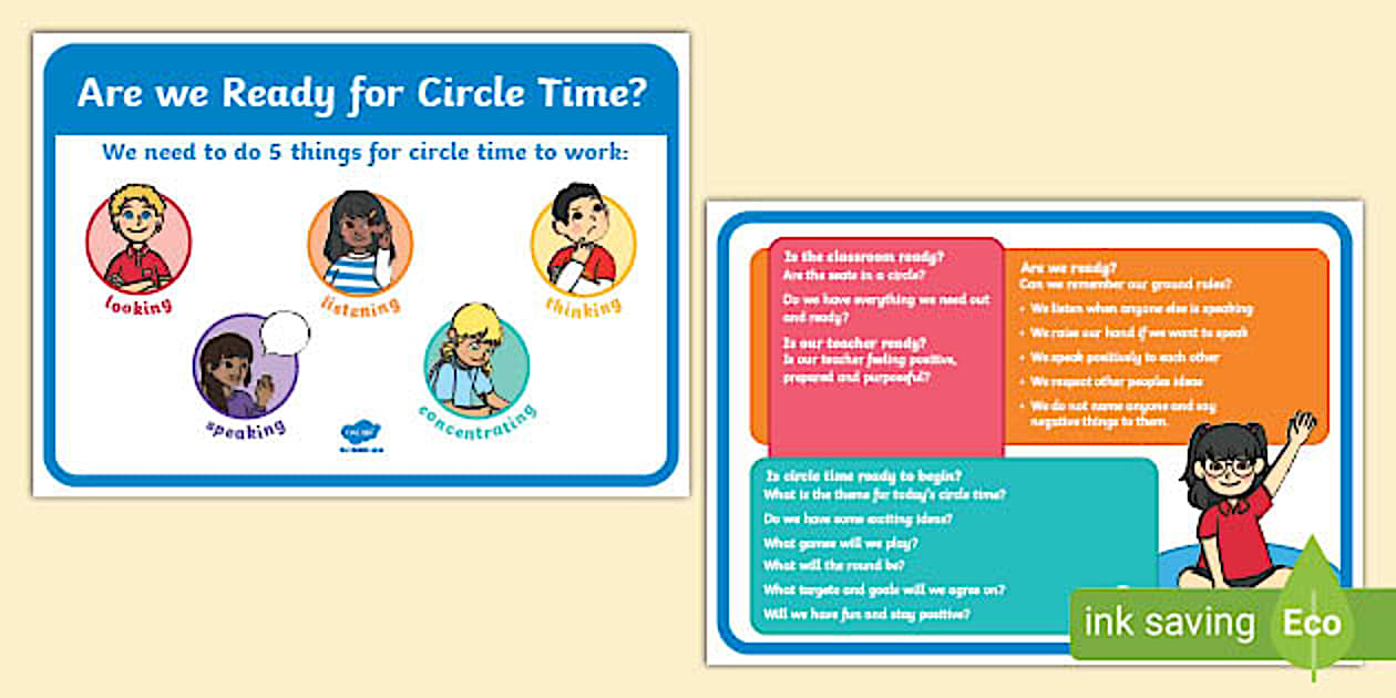 Editable Circle Time Information Posters (teacher made)