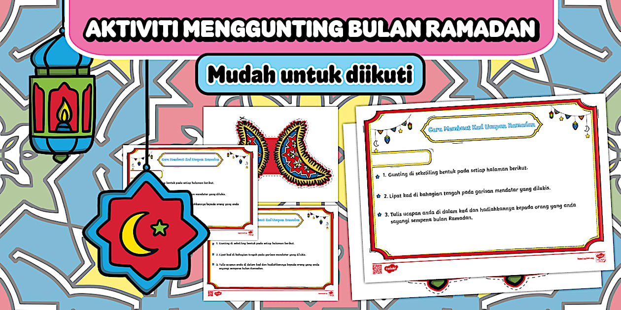 Aktiviti Menggunting Bulan Ramadan