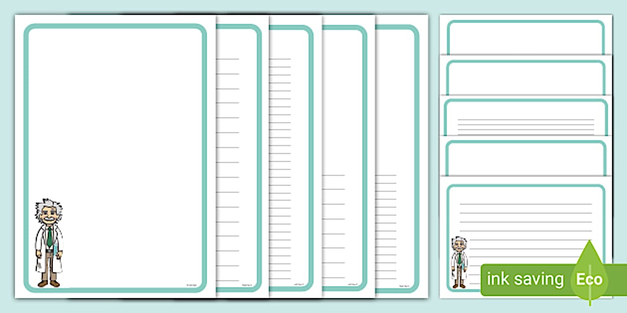 Editable Simple Blank Albert Einstein Page Border - Twinkl