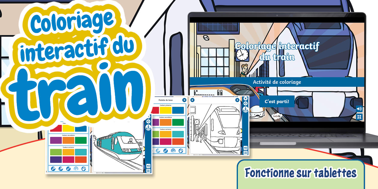 * NEW * Coloriage interactif du train