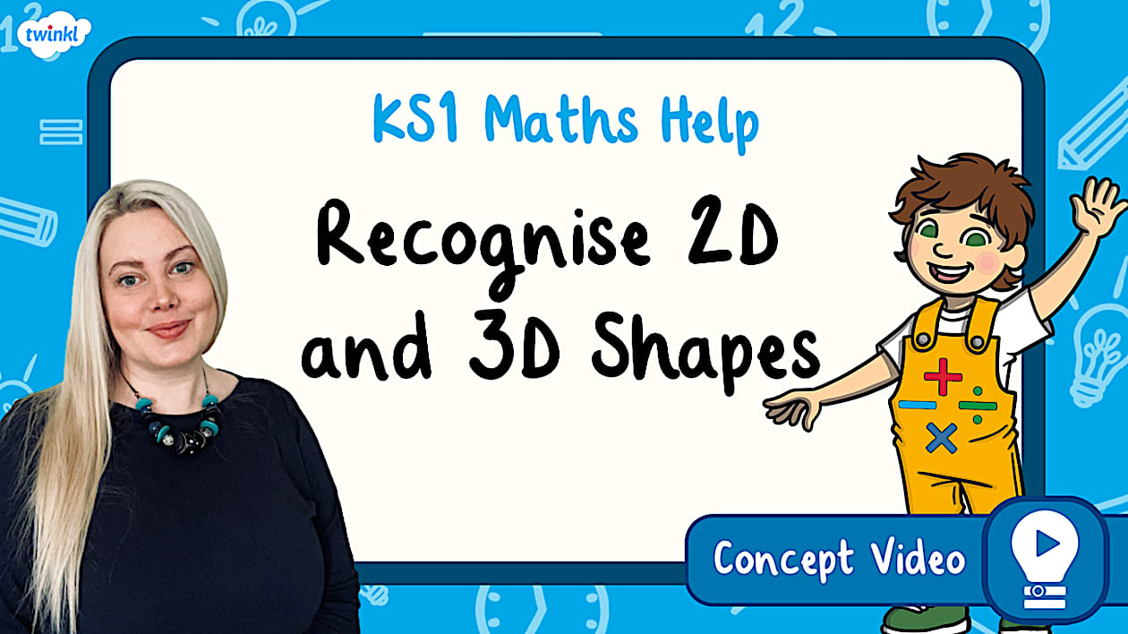 👉 Recognise 2D and 3D Shapes | KS1 Maths Concept Video