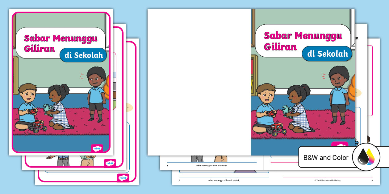 Booklet dan Poster Sabar Menunggu Giliran di Sekolah