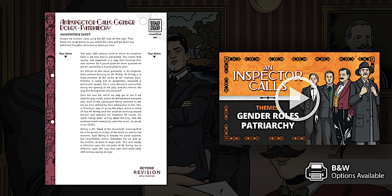Themes: Gender Roles - Patriarchy | An Inspector Calls | Quickfire ...