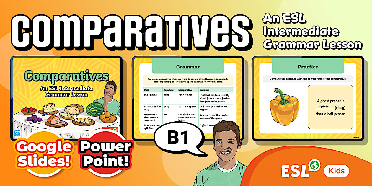 ESL Comparatives Lesson for Kids