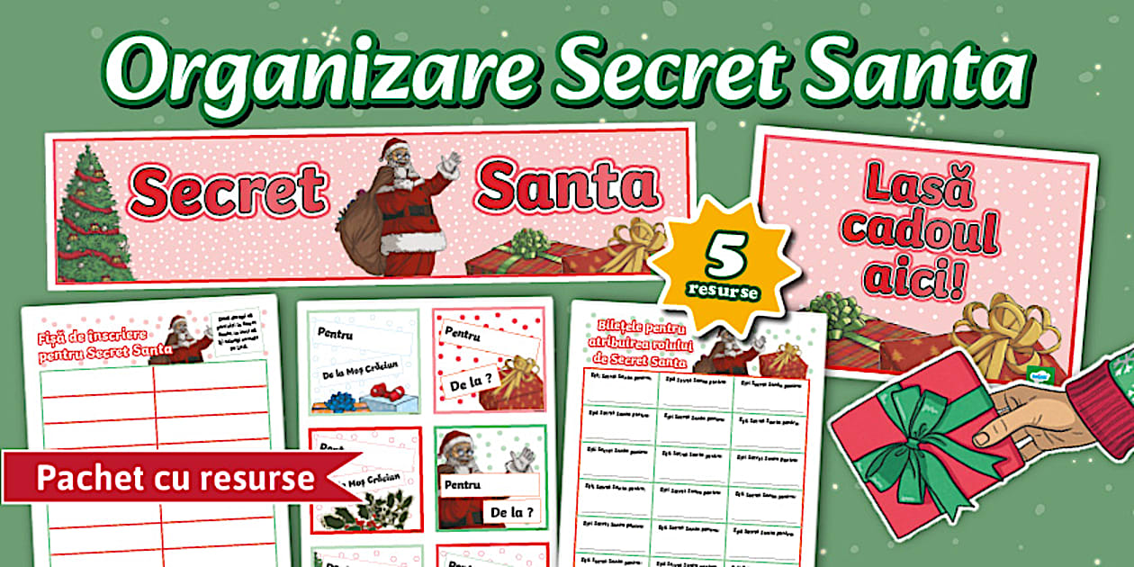 Organizare Secret Santa – Pachet cu resurse