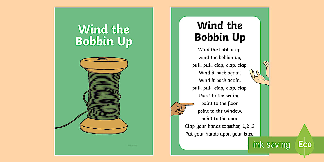 Precursive Wind the Bobbin Up Nursery Rhyme IKEA Tolsby/Fiestad Frame