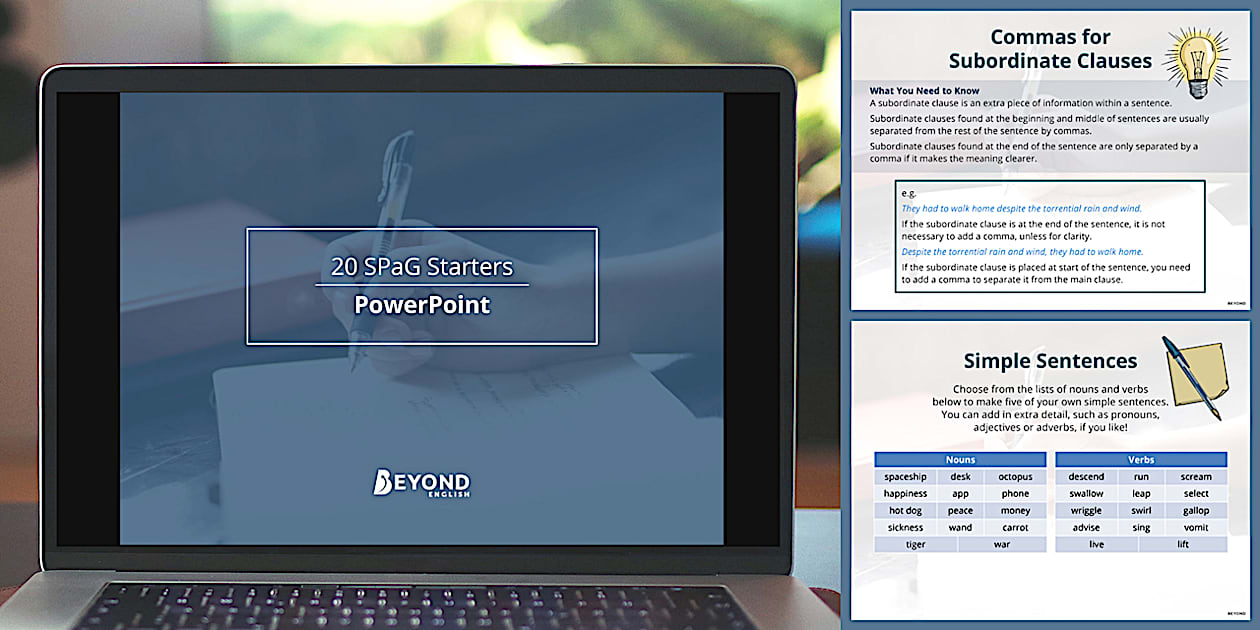 20 SPaG Starters PowerPoint (teacher made) - Twinkl