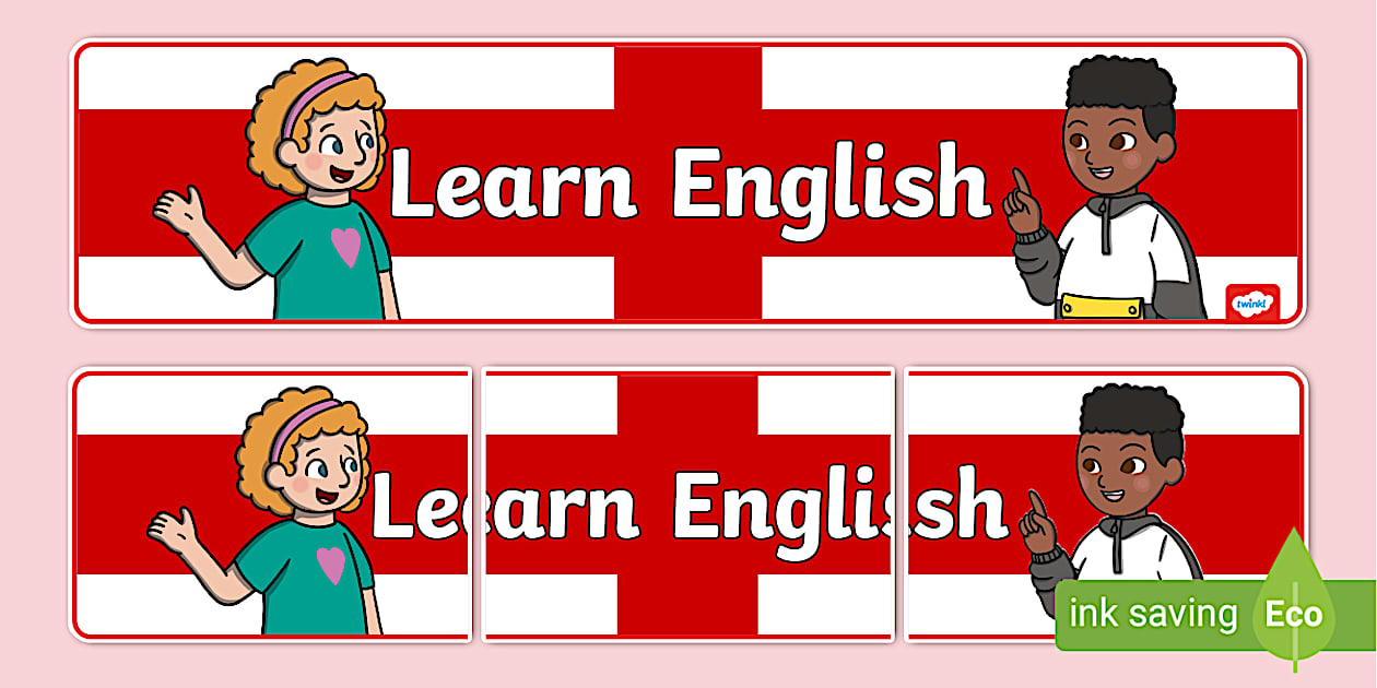 Learn English Banner (teacher made) - Twinkl