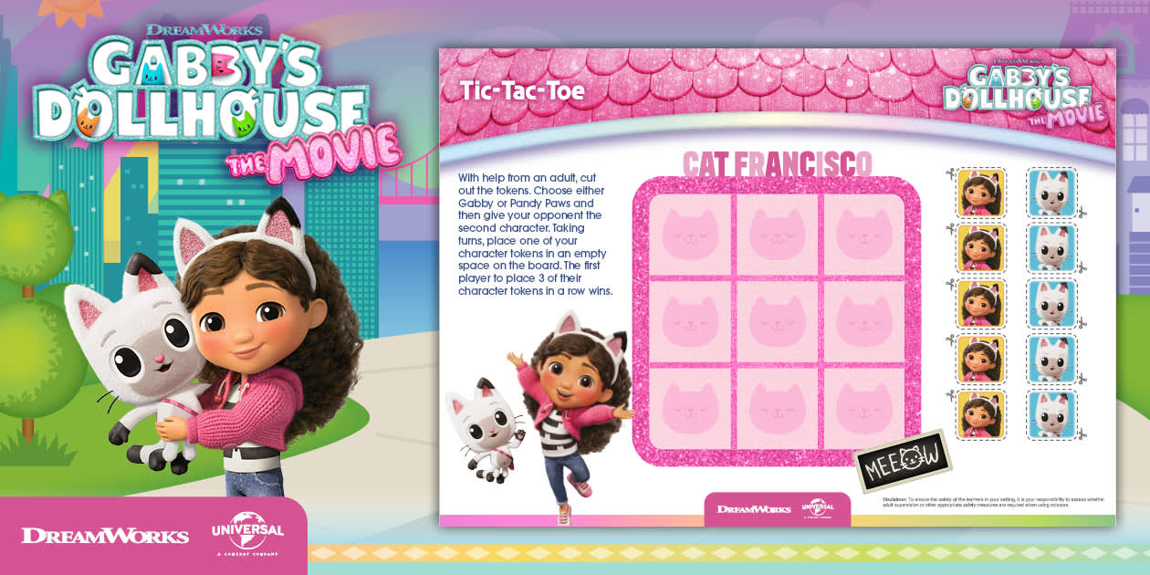 Gabby's Dollhouse The Movie: Tic-Tac-Toe