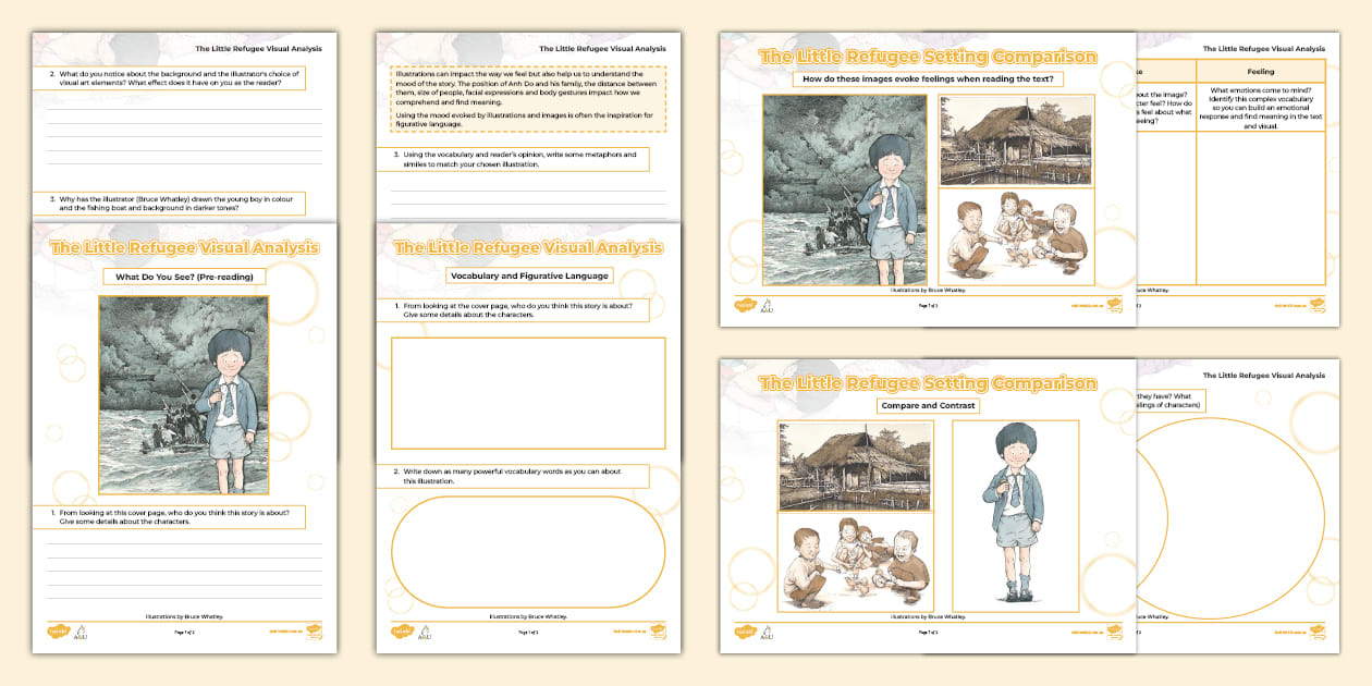 The Little Refugee Visual Analysis (teacher made) - Twinkl