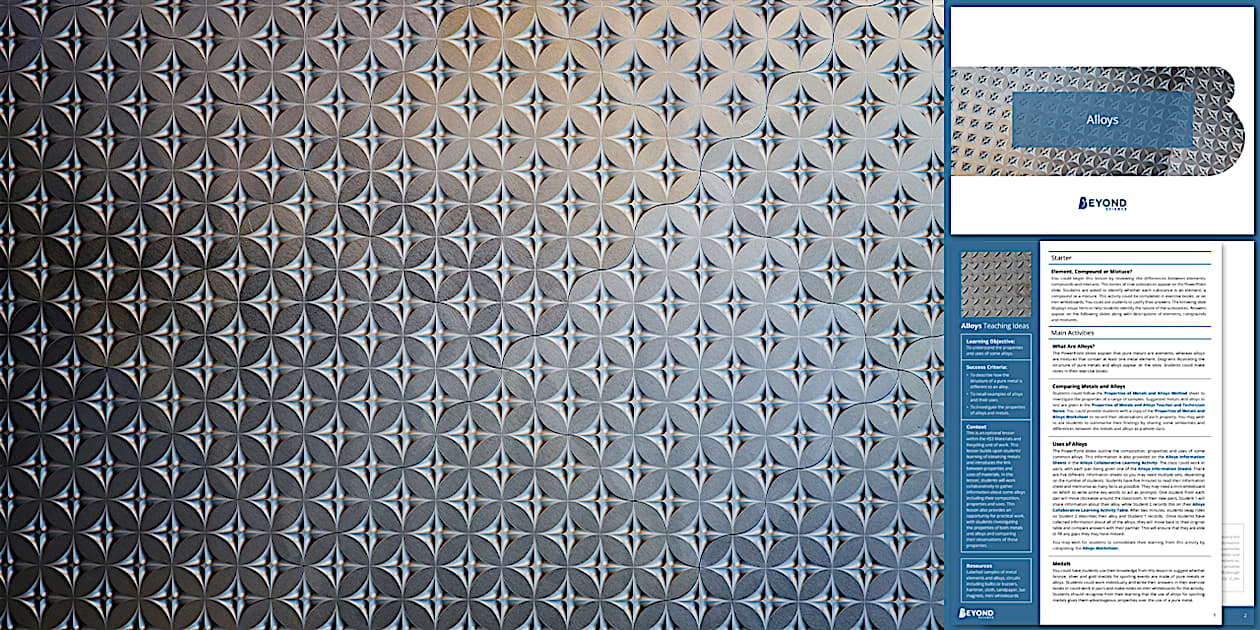 Alloys Lesson Pack | KS3 Chemistry | Beyond Science - Twinkl