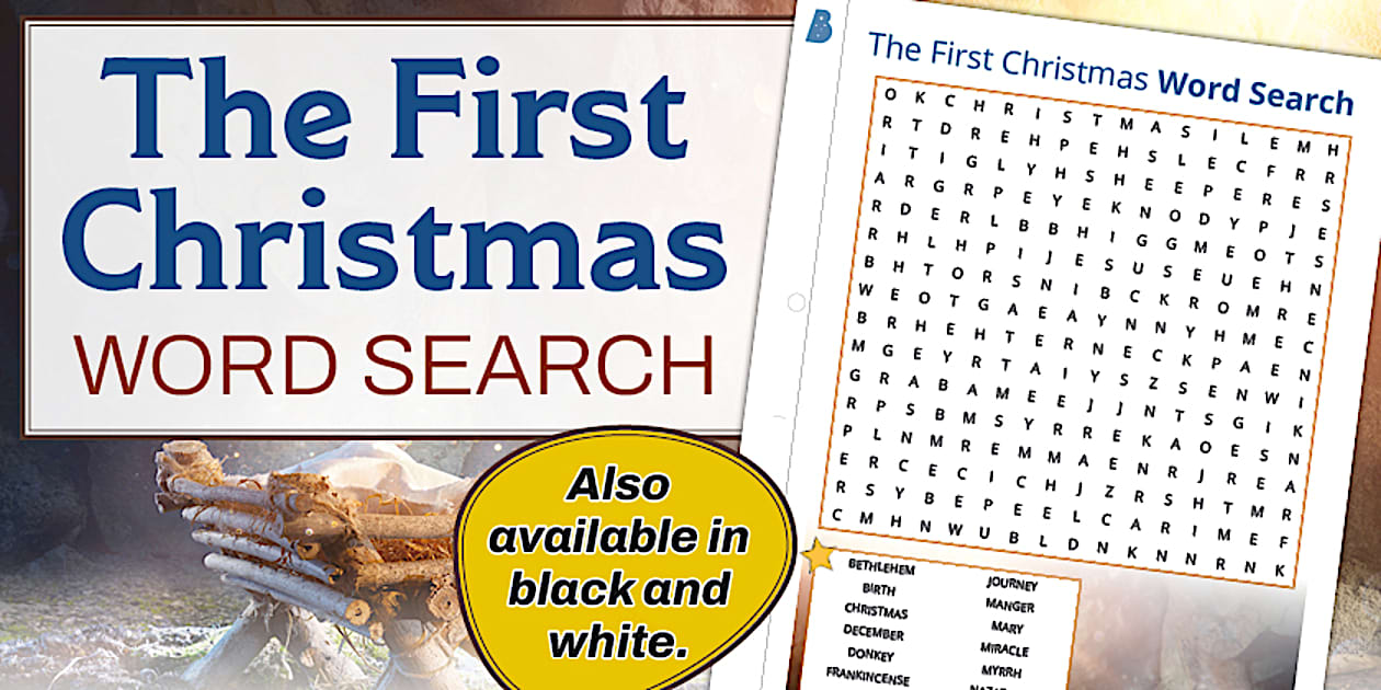 The First Christmas - Word Search