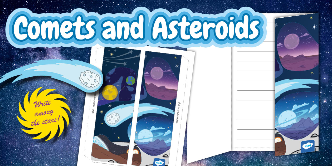 Comets and Asteroids Folding Writing Template