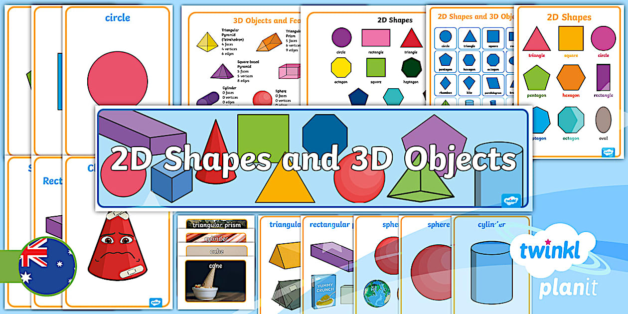 Year 1 Space: 2D Shapes and 3D Objects Display Pack - Twinkl