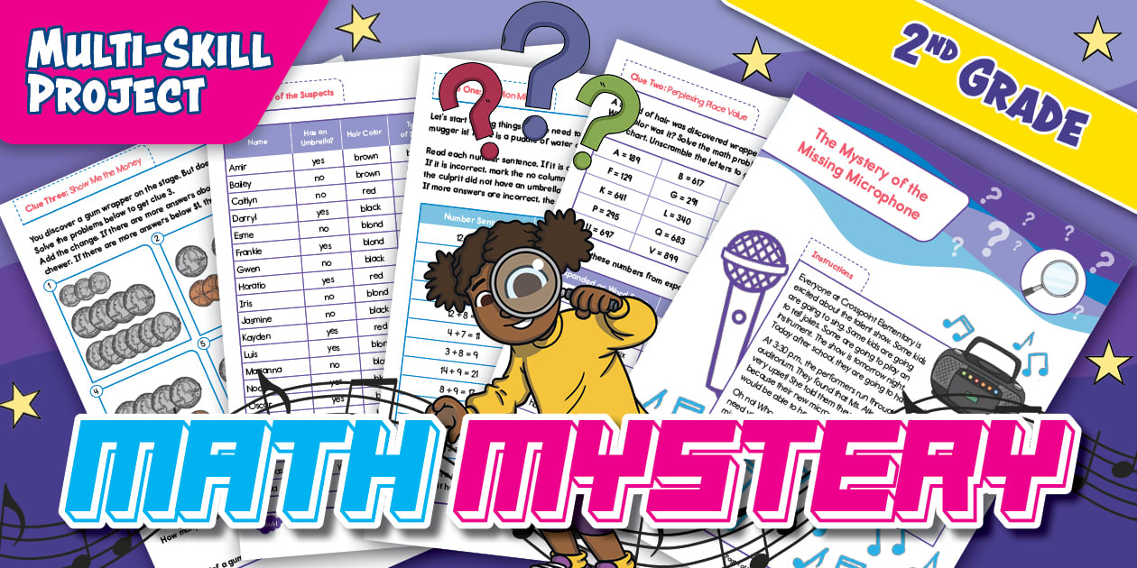 Second Grade The Mystery of the Missing Microphone Math Project