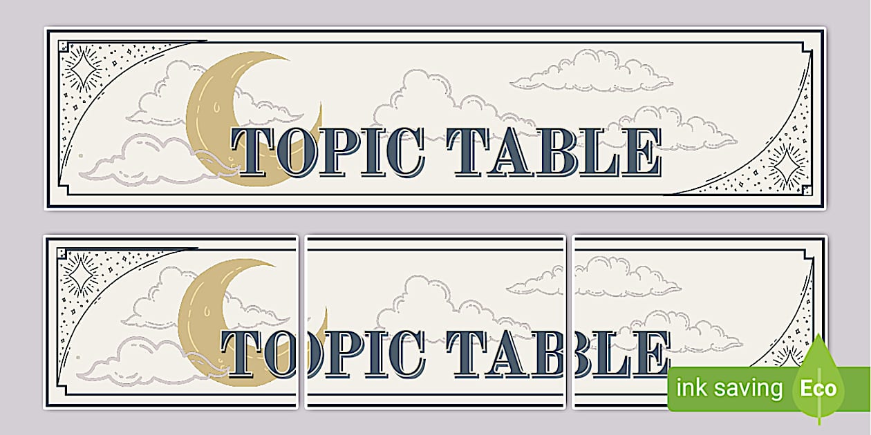 Topic Table Display Banner (Teacher-Made) - Twinkl