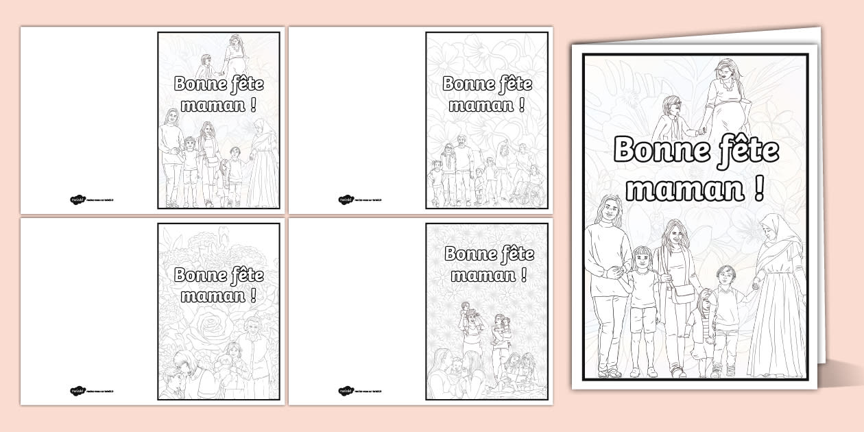 Cartes de vœux : La fête des mères (teacher made)