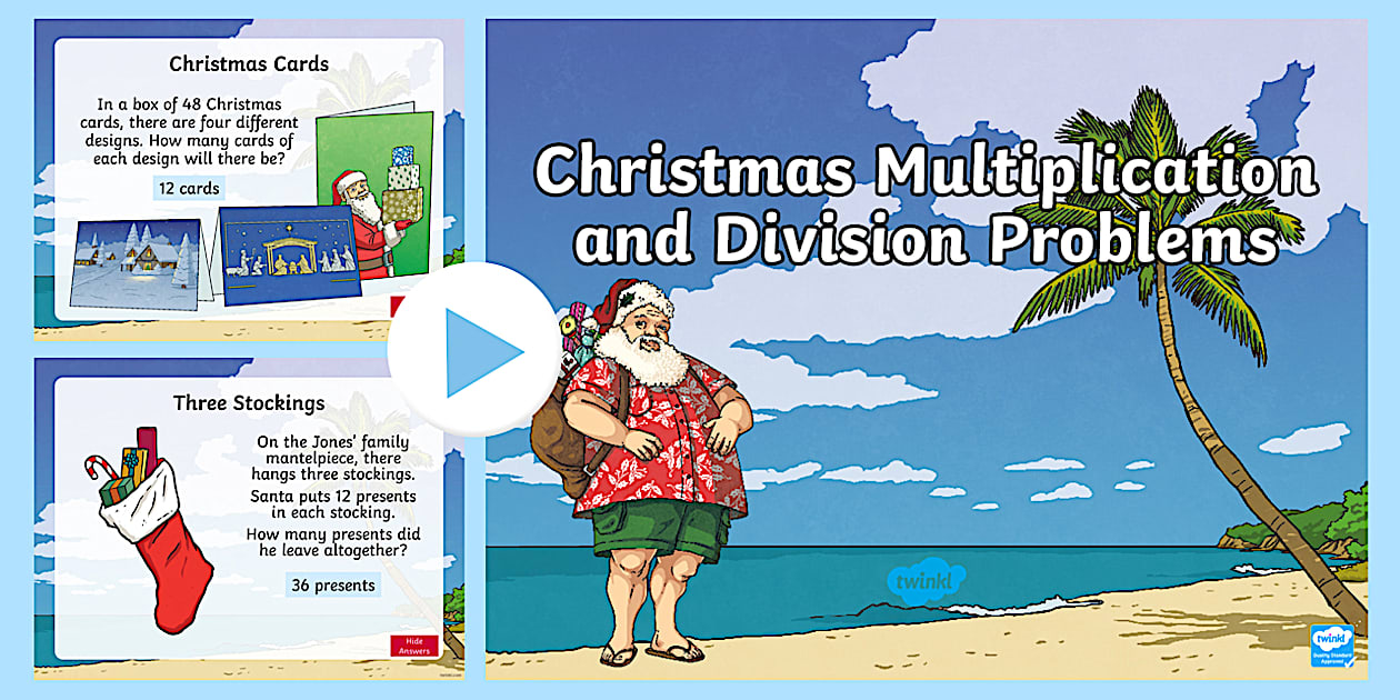 Christmas Multiplication and Division PowerPoint - Twinkl