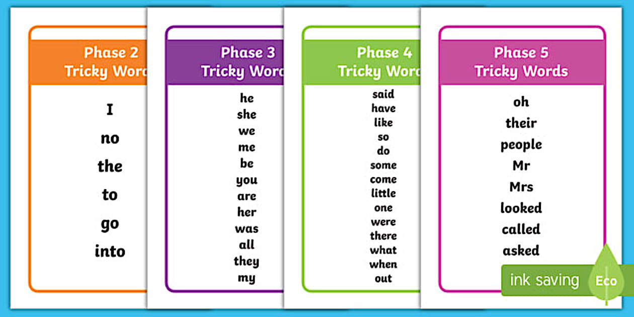 Cursive IKEA Tolsby/Fiestad Tricky Words Phases 2-5 Resource Pack