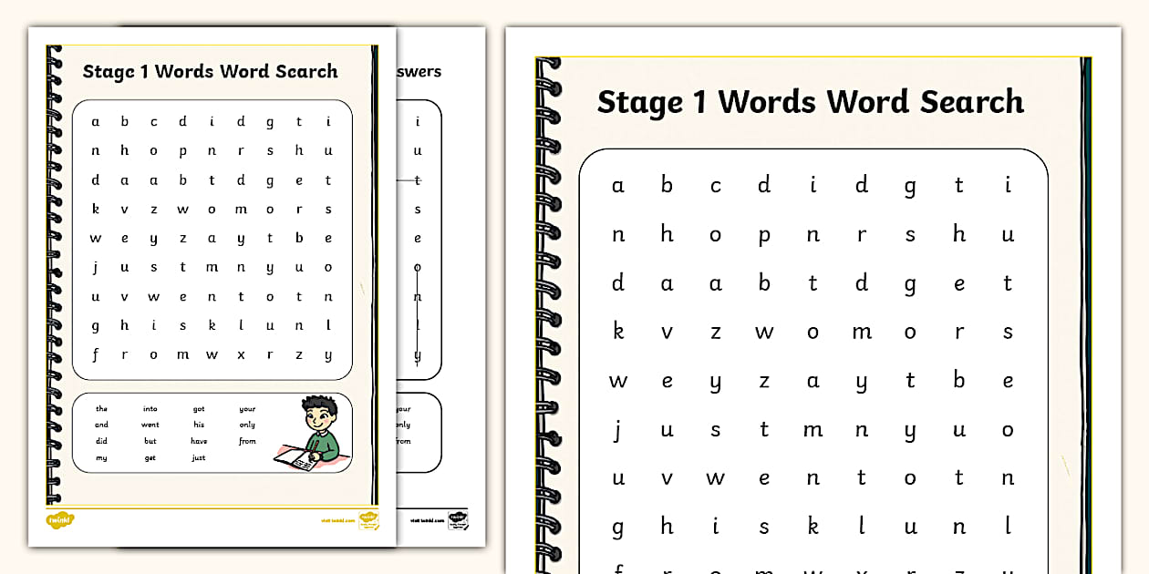 Stage 1 Common Words Word Search (teacher made) - Twinkl