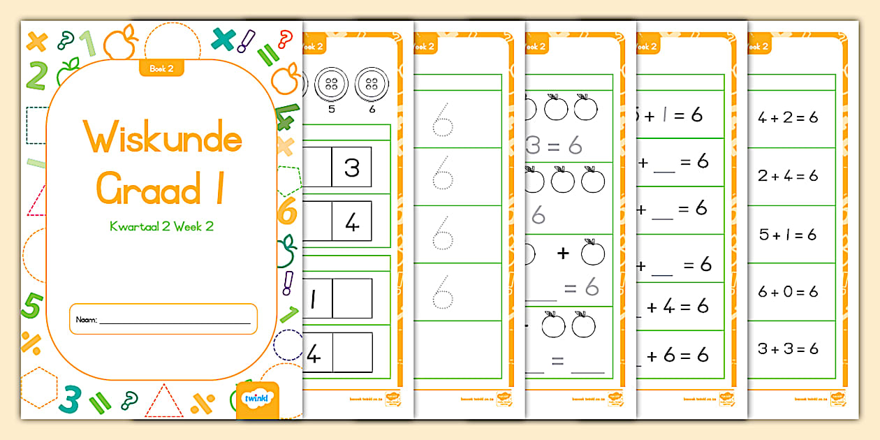 Graad 1 Wiskunde Aktiwiteitsblaaie – Kwartaal 2, Week 2