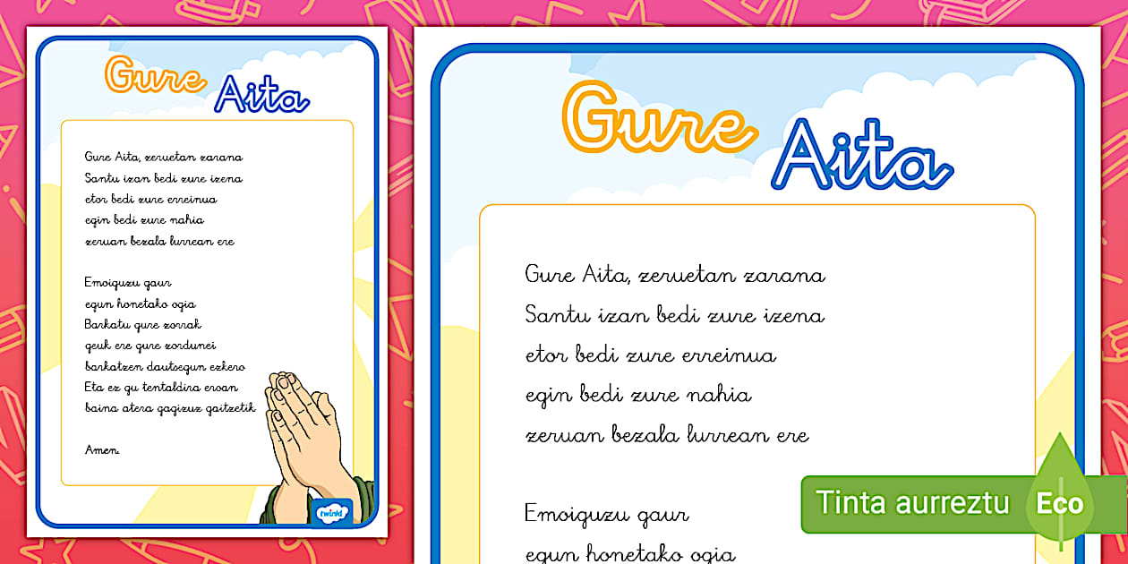 Otoitza: Gure Aita - Euskera (Teacher-Made) - Twinkl