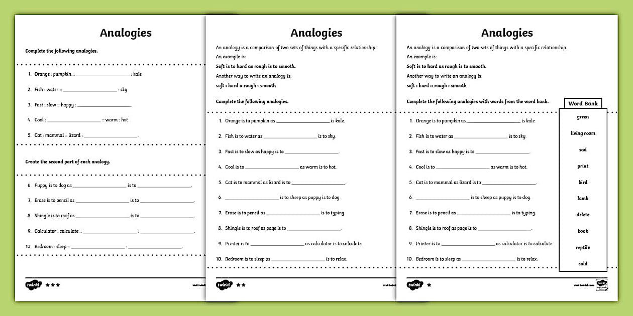 Connection Between Words Worksheet | ELA Resource | Twinkl US