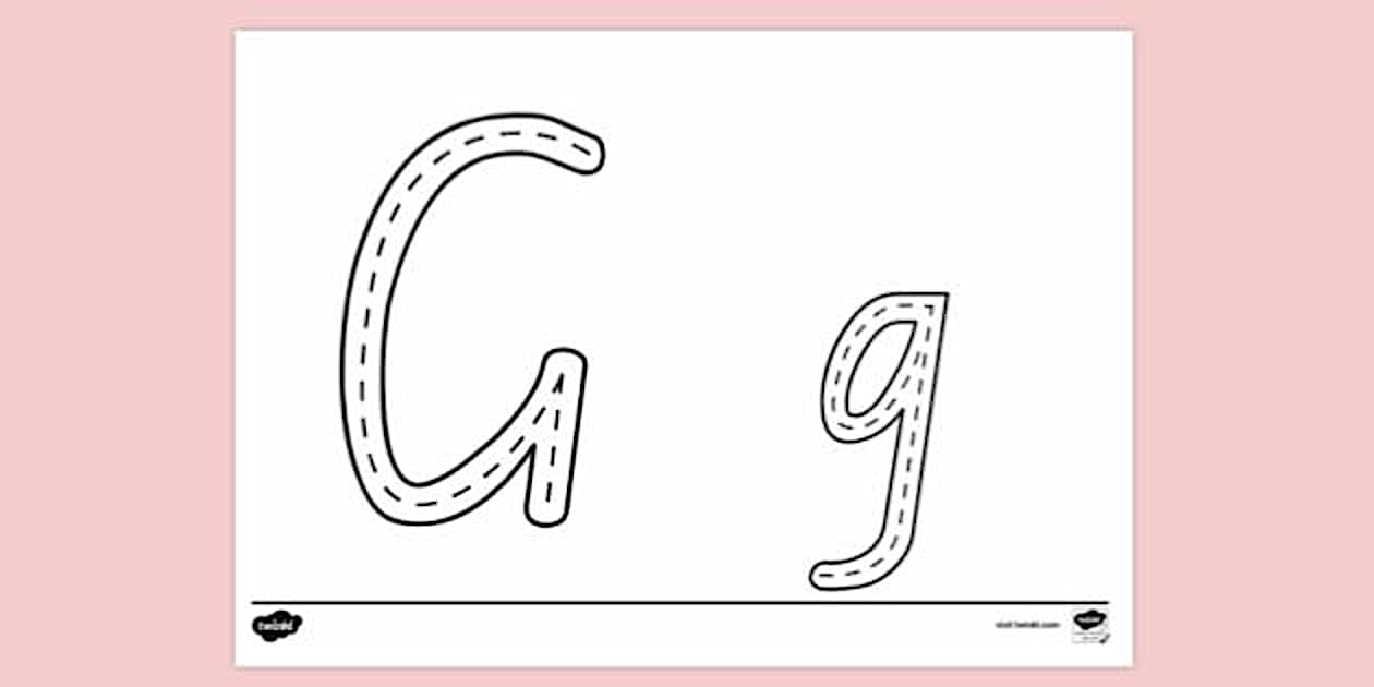Letter G Colouring Page | Colouring Sheets (Teacher-Made)
