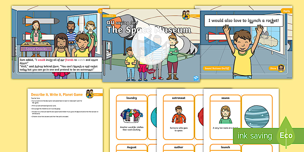 'aw' and 'au' saying /or/ Lesson Pack (teacher made)