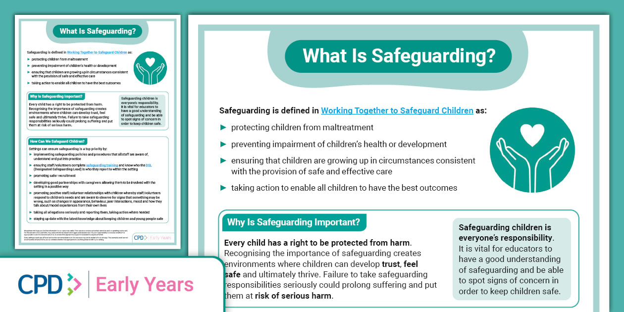 What is Safeguarding | CPD | Poster (teacher made) - Twinkl