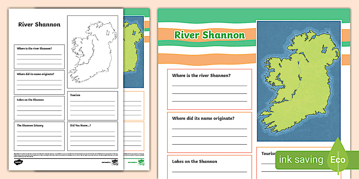 River Shannon Fact File Template (teacher made) - Twinkl