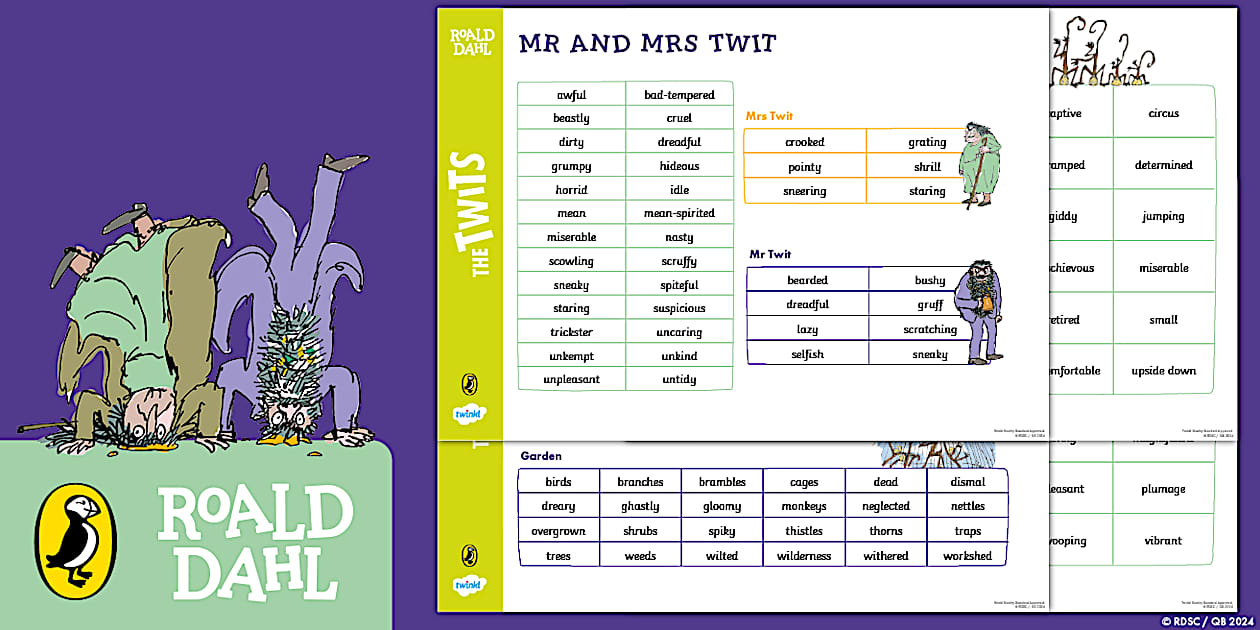 FREE! - The Twits: Word Mats (teacher made) - Twinkl