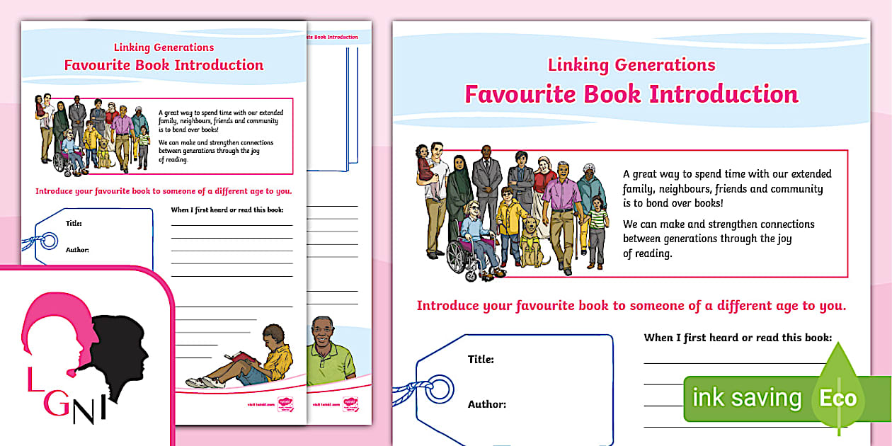 FREE! - Linking Generations Favourite Book Introduction Activity